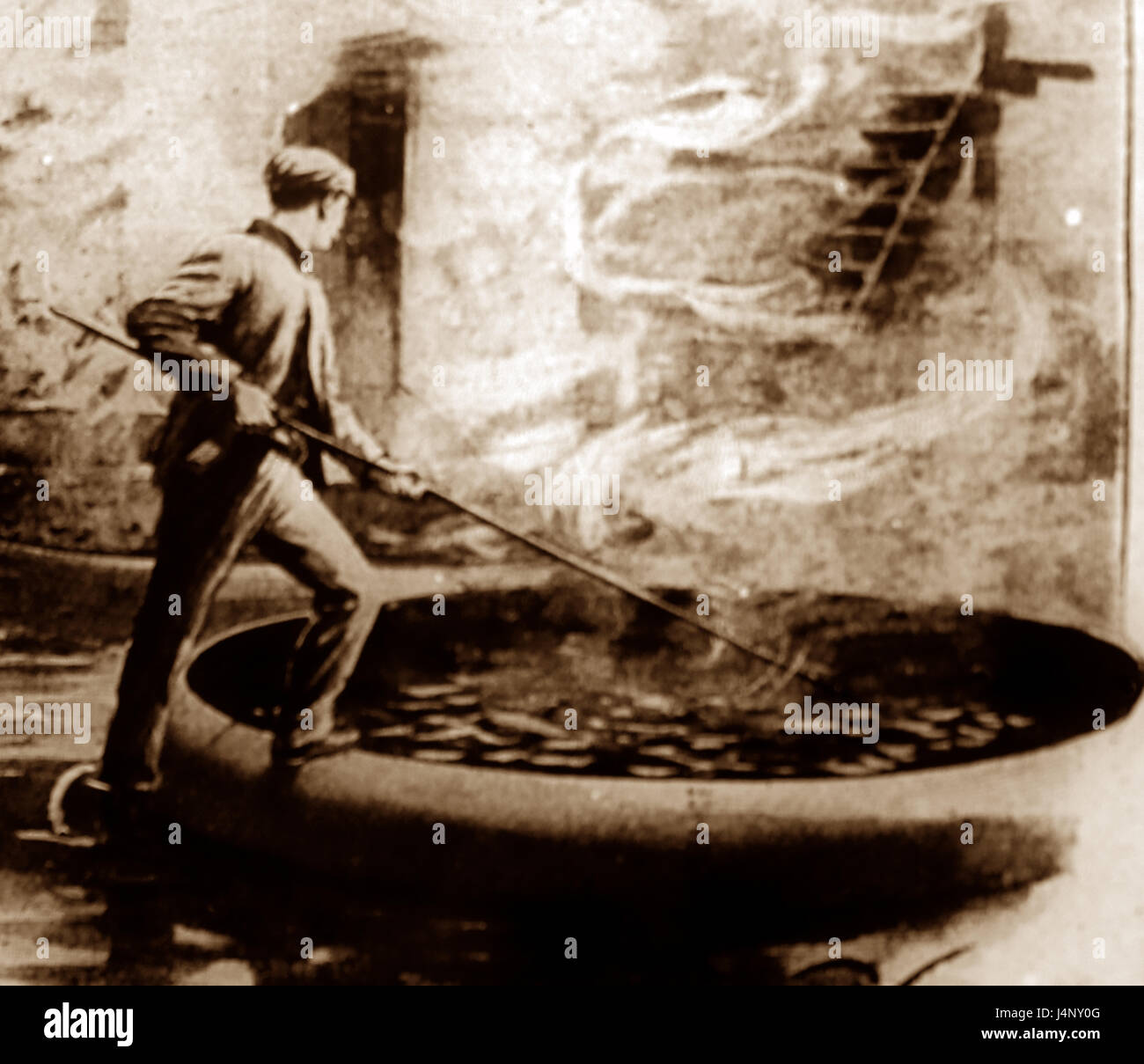 Lead mining and production in Victorian England Stock Photo - Alamy