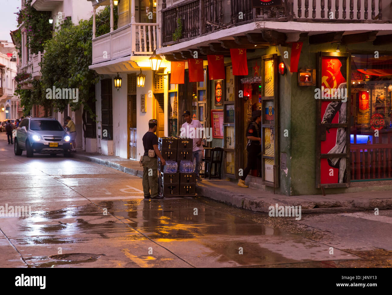 Samba bar in Cartagena, Colombia Stock Photo - Alamy