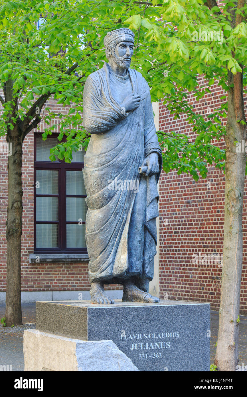 Statue of the 4th-century Roman Emperor Julian (331-363) in Tongeren ...