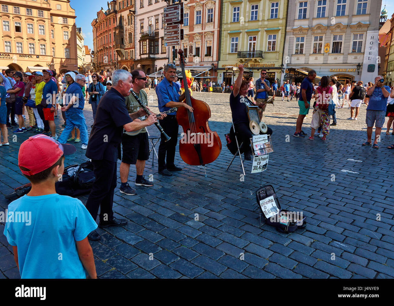 Band performs on the Old Town Square, Prague, Czechia Stock Photo - Alamy