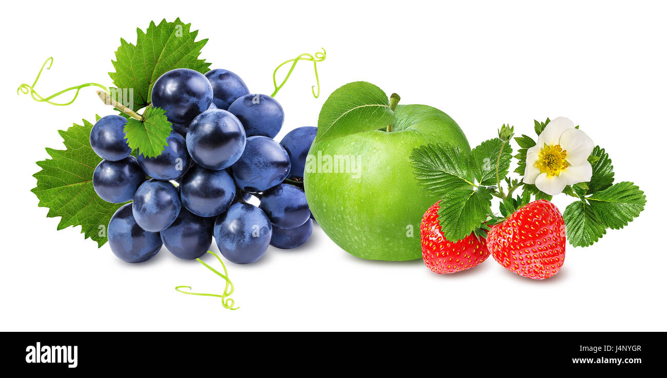 Collection of fruits isolated on white background Stock Photo - Alamy