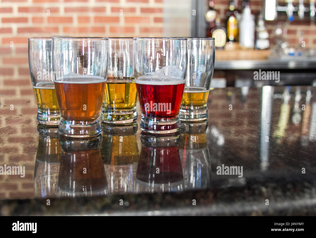 flight of beer Stock Photo - Alamy