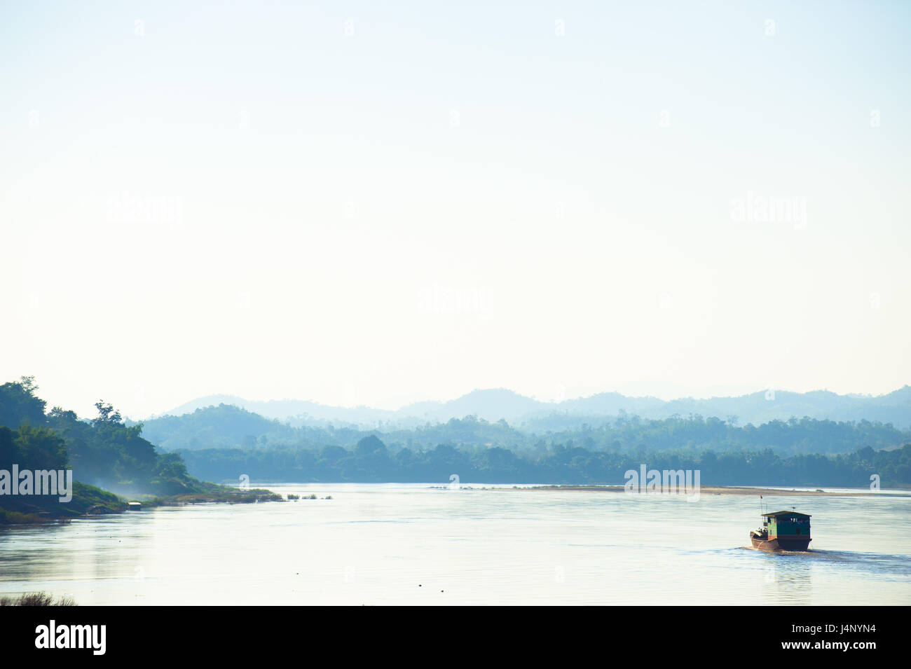 Beautiful Mekong river mountain landscape Stock Photo - Alamy