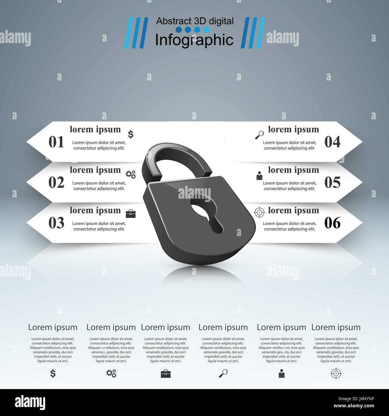 Infographic illustration. Lock icon Stock Vector Image & Art - Alamy
