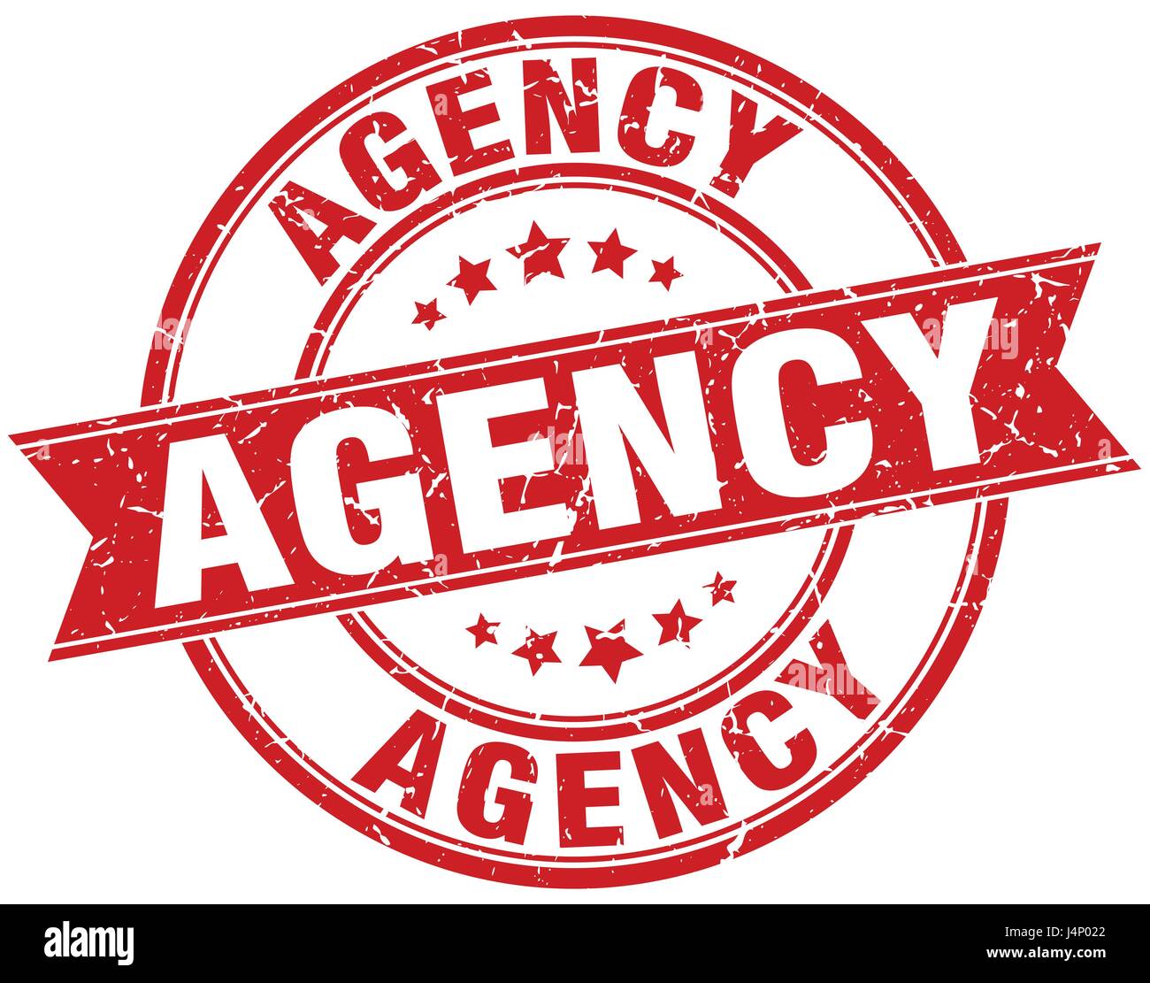 agency round grunge ribbon stamp Stock Vector Image & Art - Alamy