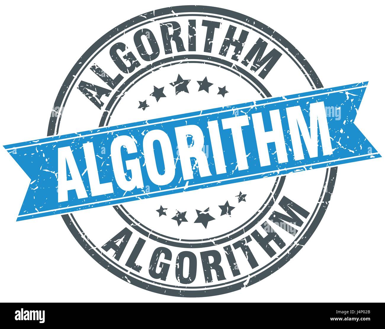algorithm round grunge ribbon stamp Stock Vector Image & Art - Alamy