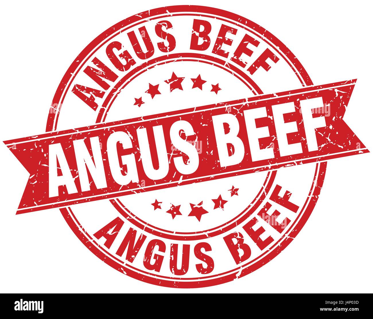 angus beef round grunge ribbon stamp Stock Vector Image & Art - Alamy