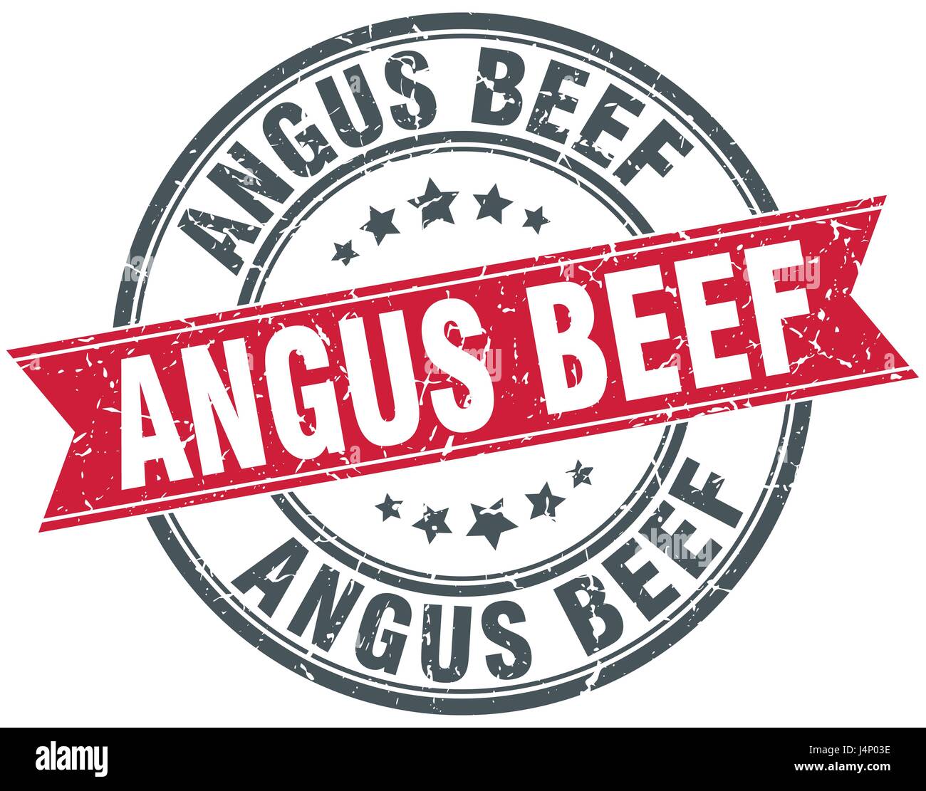 angus beef round grunge ribbon stamp Stock Vector Image & Art - Alamy