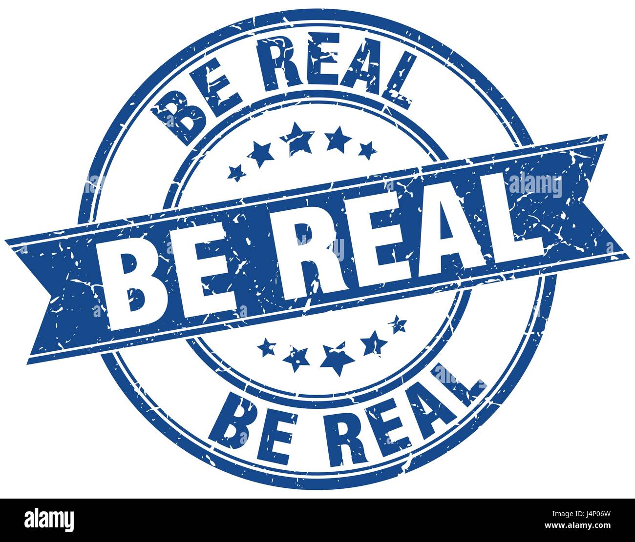 be real round grunge ribbon stamp Stock Vector Image & Art - Alamy
