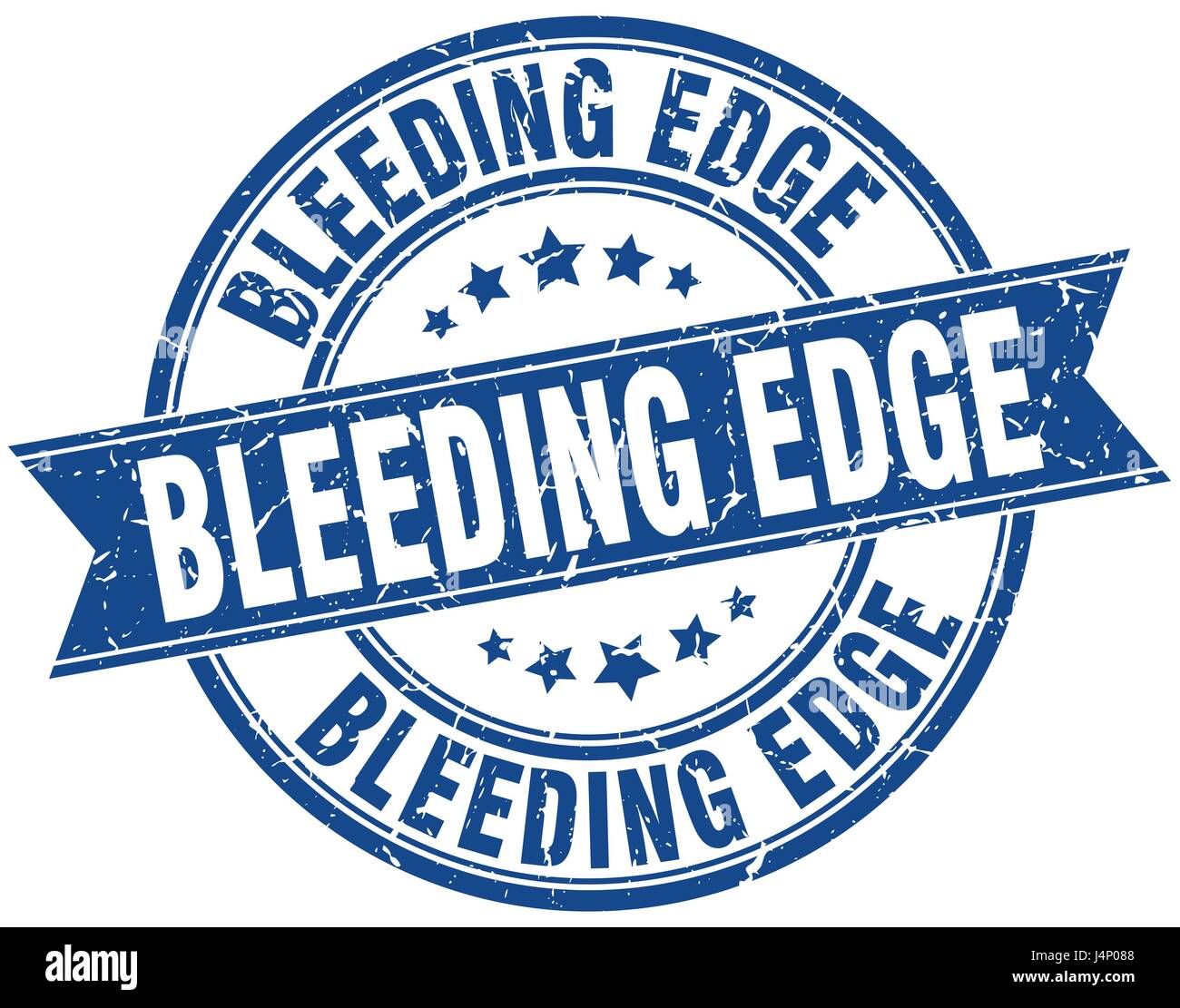 bleeding edge round grunge ribbon stamp Stock Vector Image & Art - Alamy