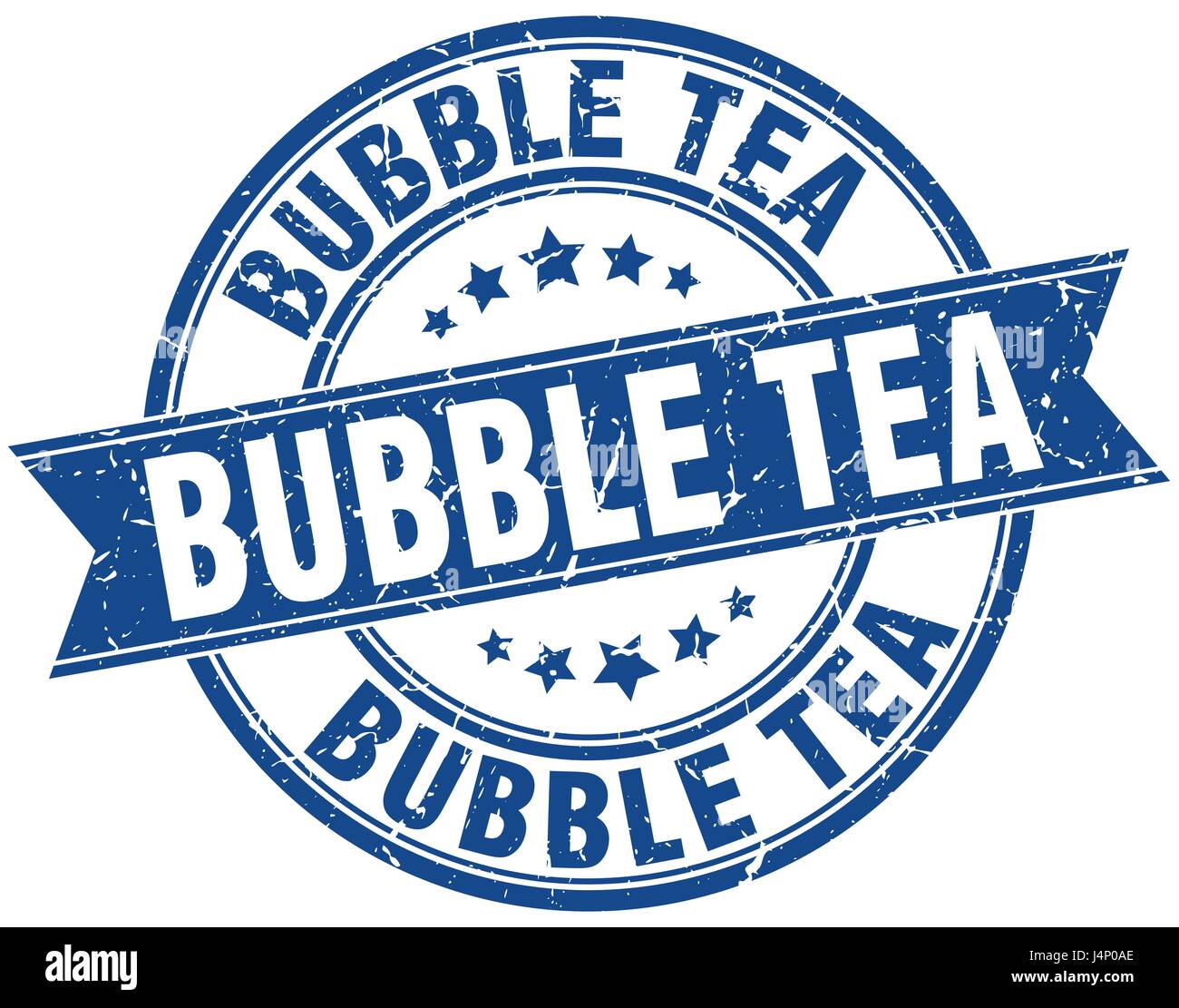 bubble tea round grunge ribbon stamp Stock Vector Image & Art - Alamy