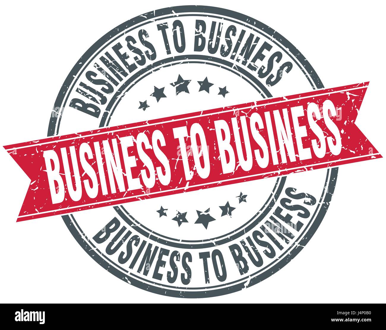 business to business round grunge ribbon stamp Stock Vector Image & Art ...