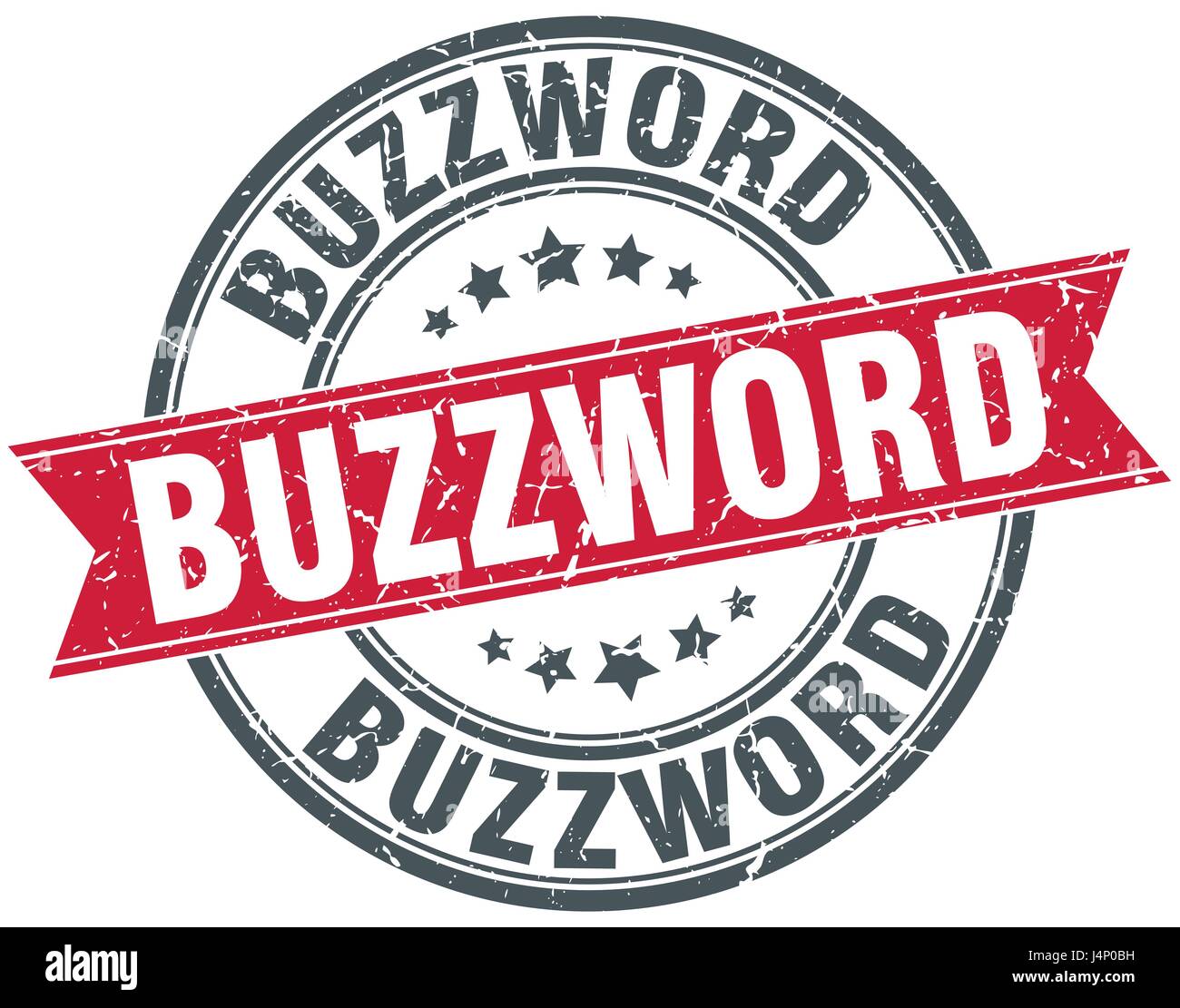 buzzword round grunge ribbon stamp Stock Vector Image & Art - Alamy