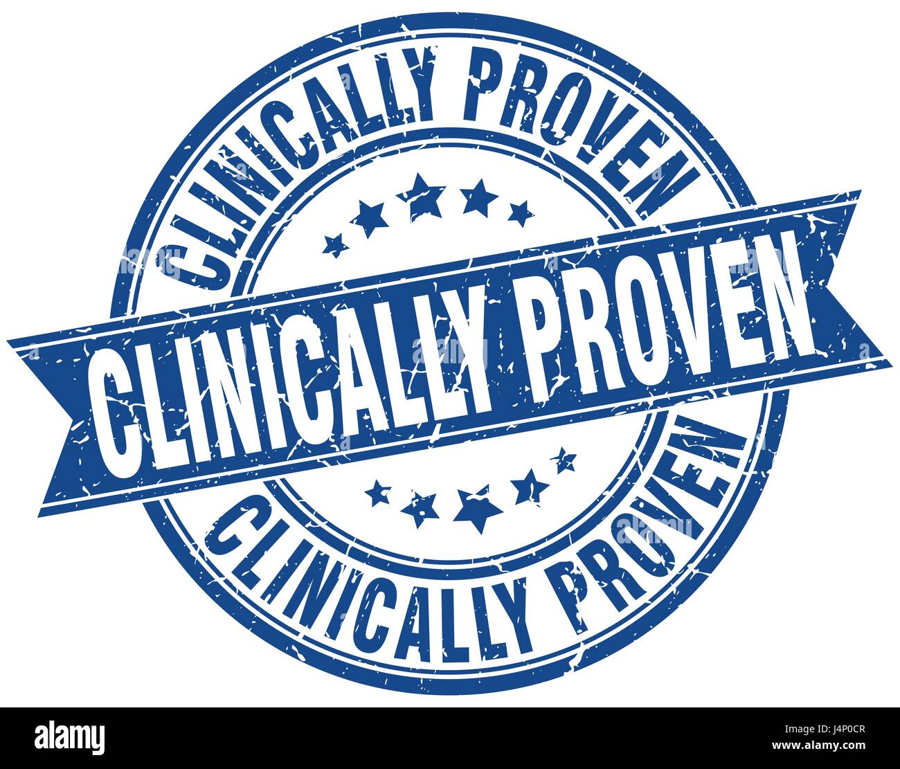 clinically proven round grunge ribbon stamp Stock Vector Image & Art ...