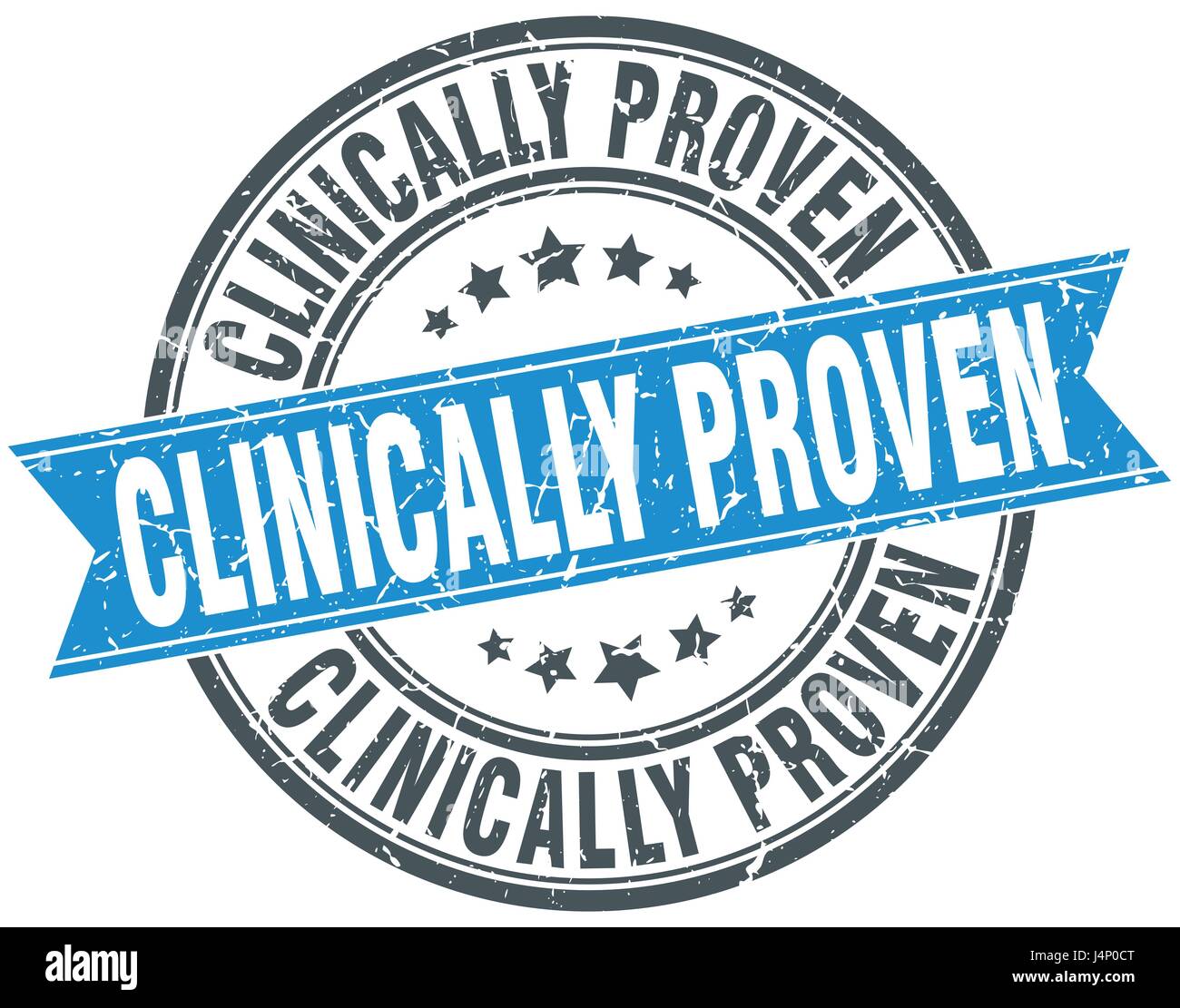 clinically proven round grunge ribbon stamp Stock Vector Image & Art ...