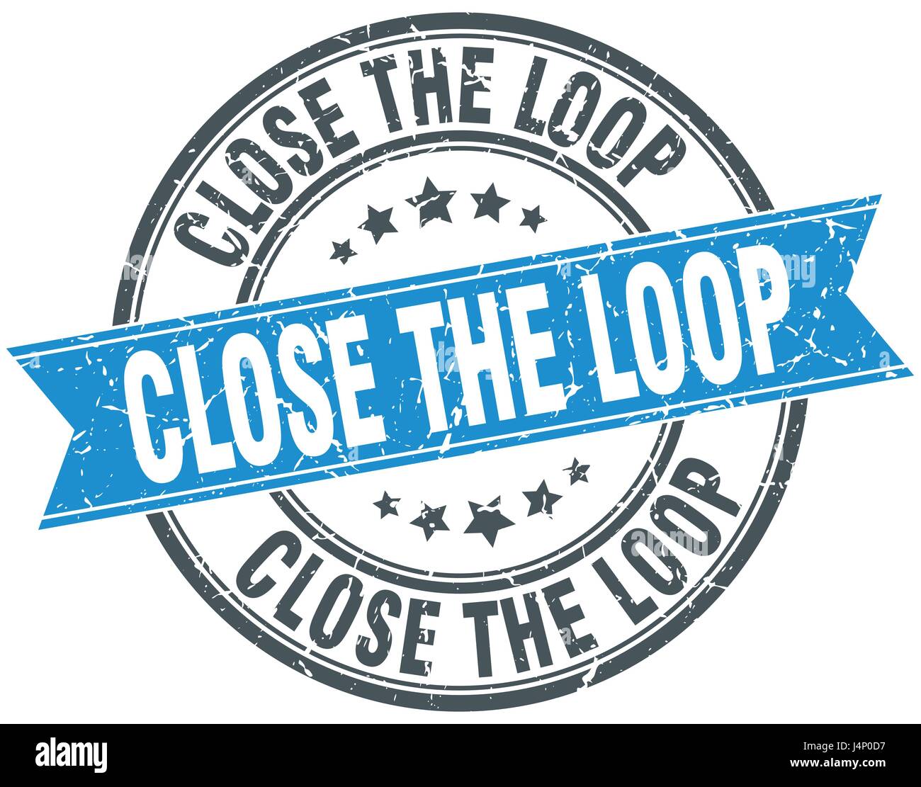 close the loop round grunge ribbon stamp Stock Vector Image & Art - Alamy