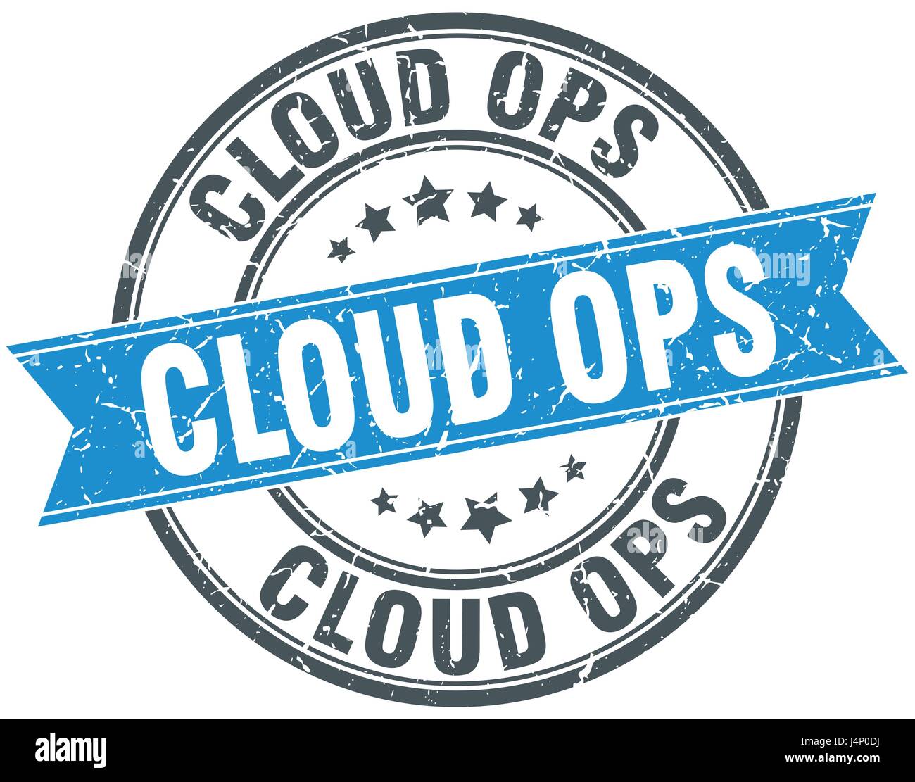 cloud ops round grunge ribbon stamp Stock Vector Image & Art - Alamy