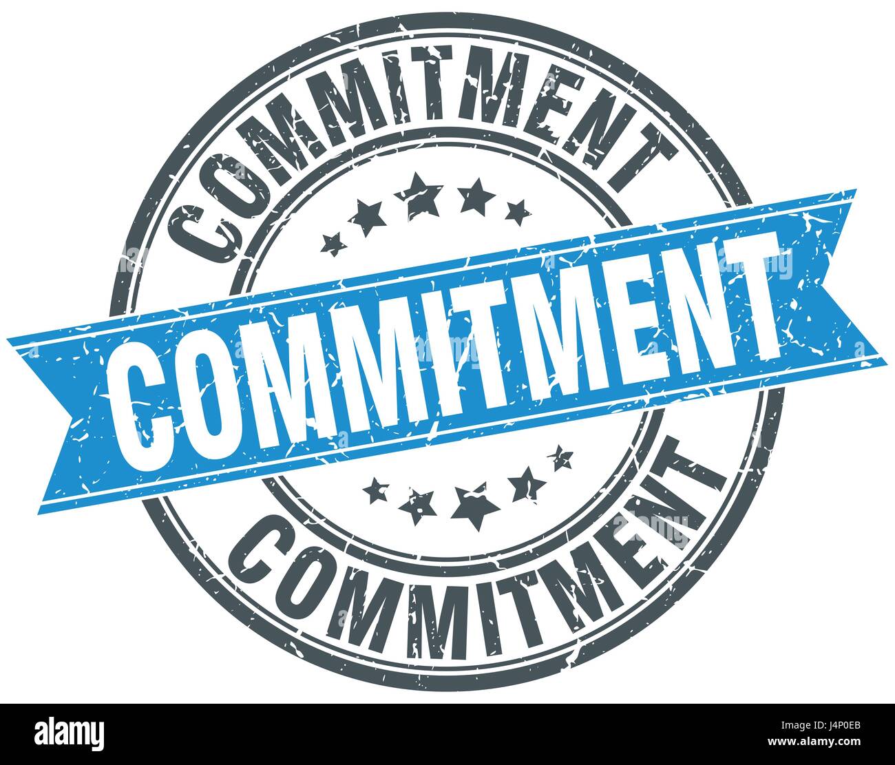 commitment round grunge ribbon stamp Stock Vector Image & Art - Alamy