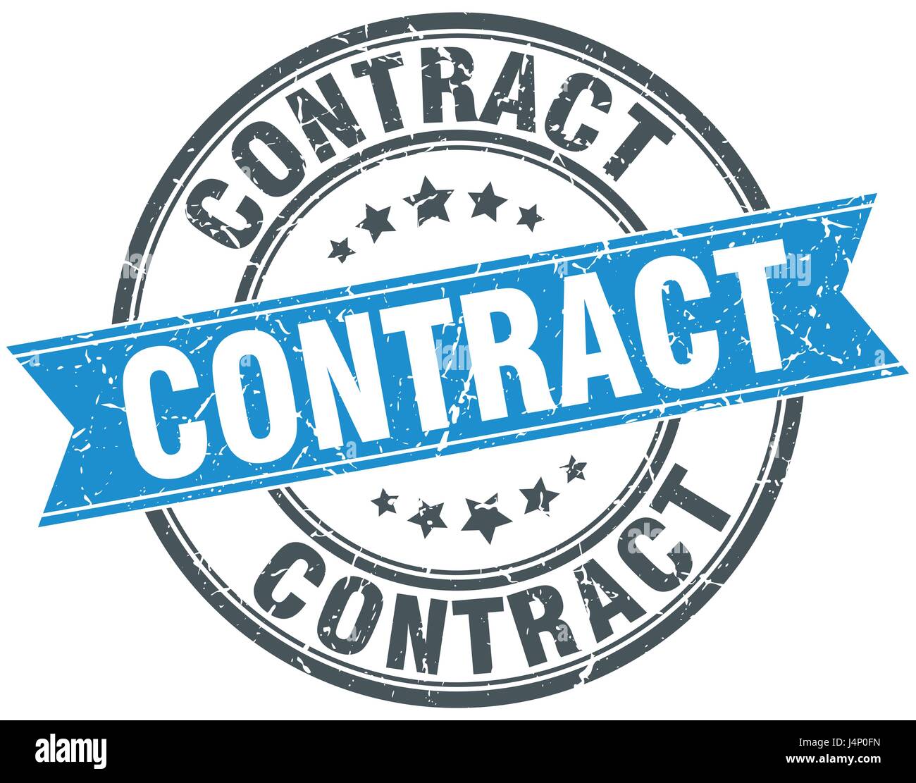 contract round grunge ribbon stamp Stock Vector Image & Art - Alamy