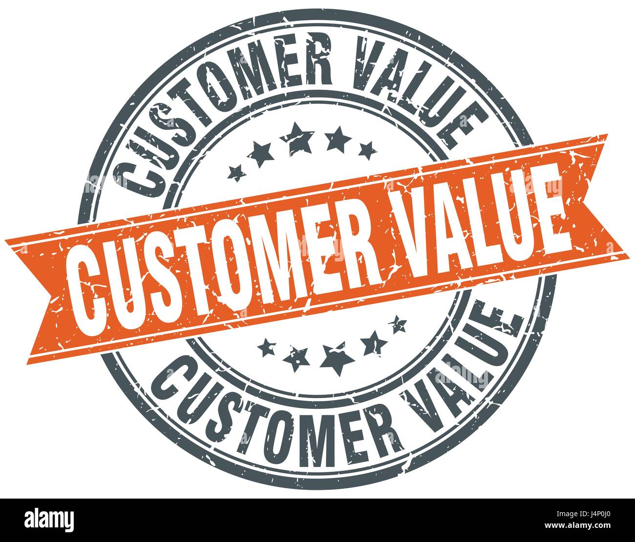 customer value round grunge ribbon stamp Stock Vector Image & Art - Alamy
