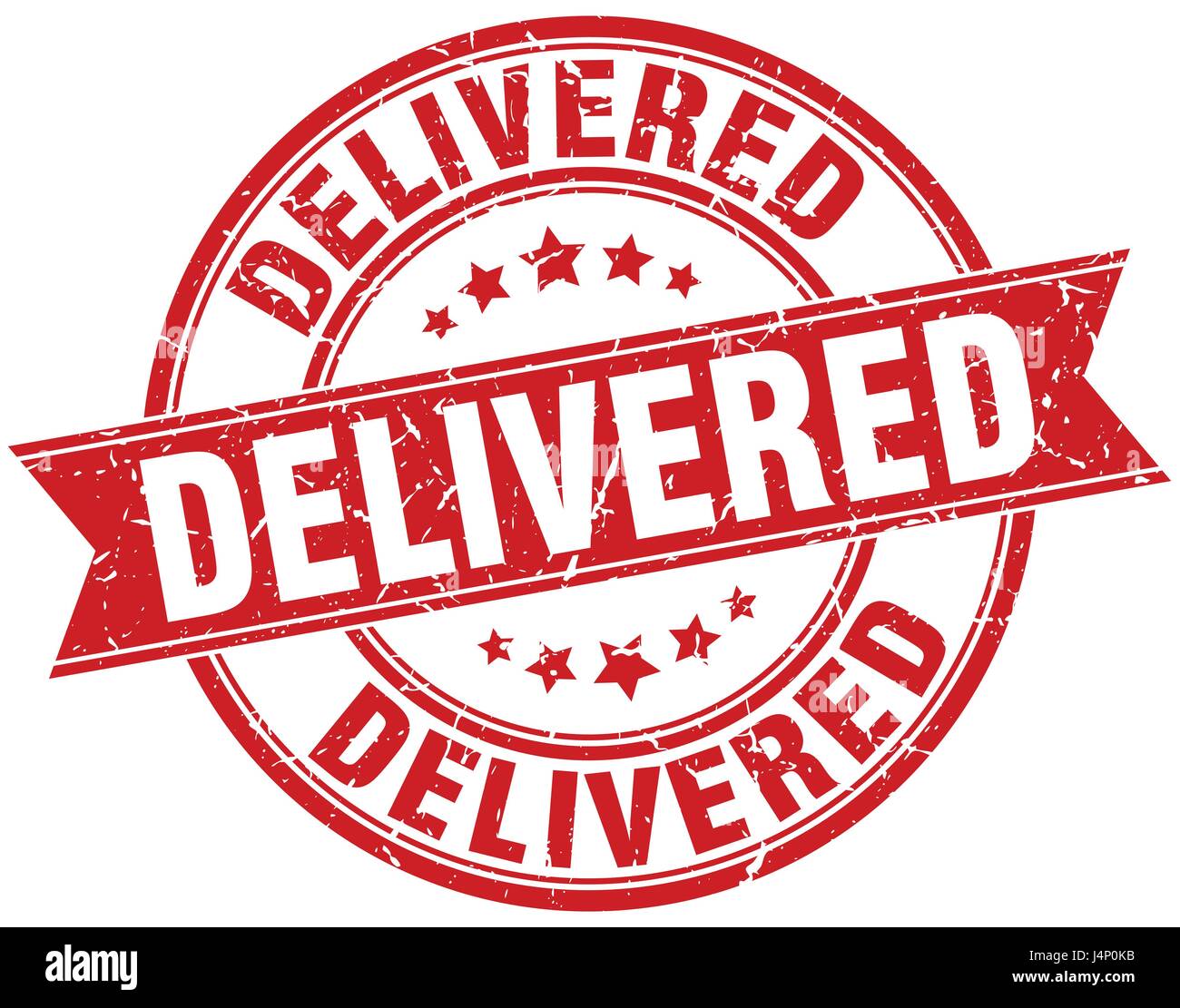 Delivered badge Stock Vector Images - Alamy