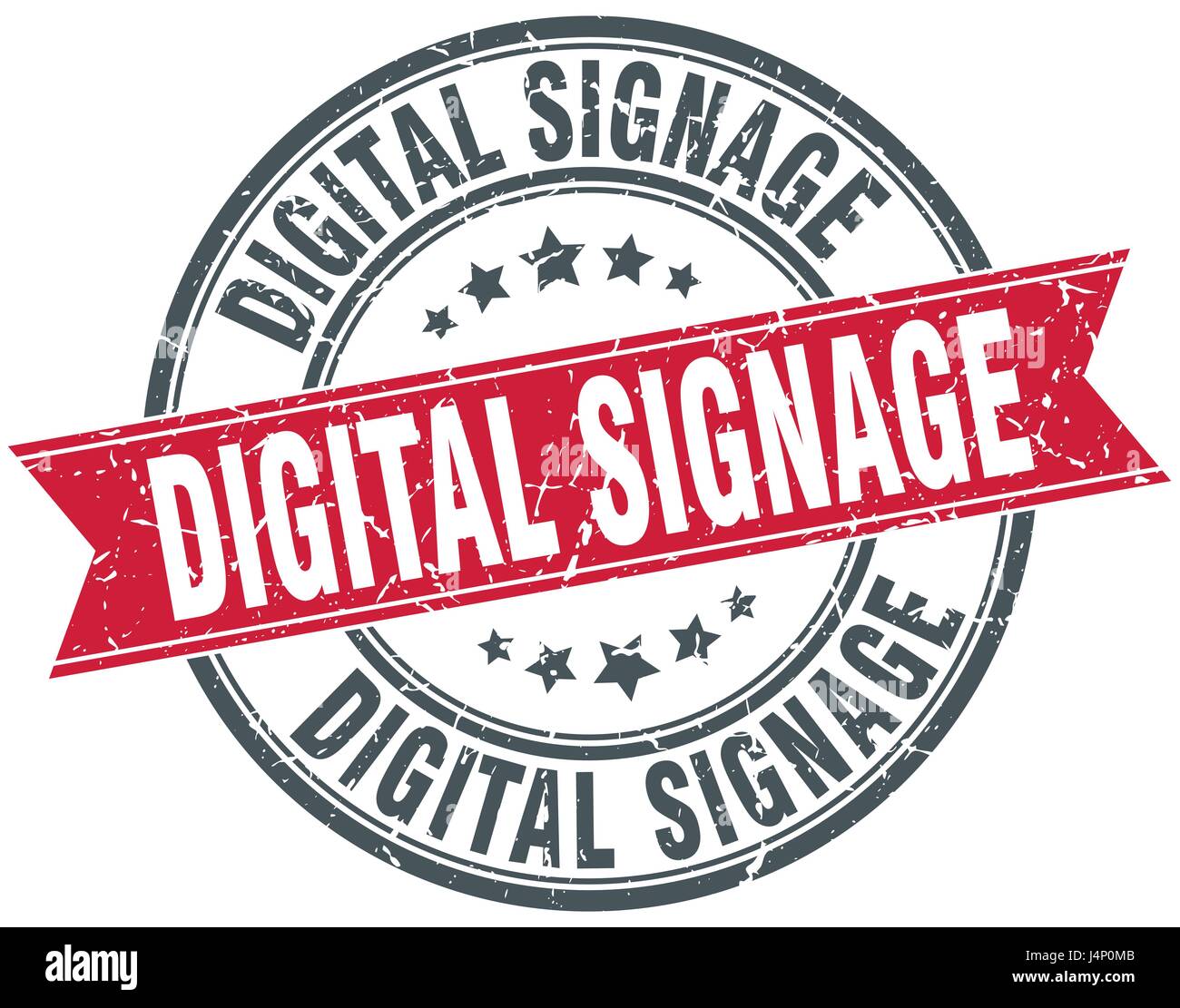 Digital signage round stamp Stock Vector Images - Alamy