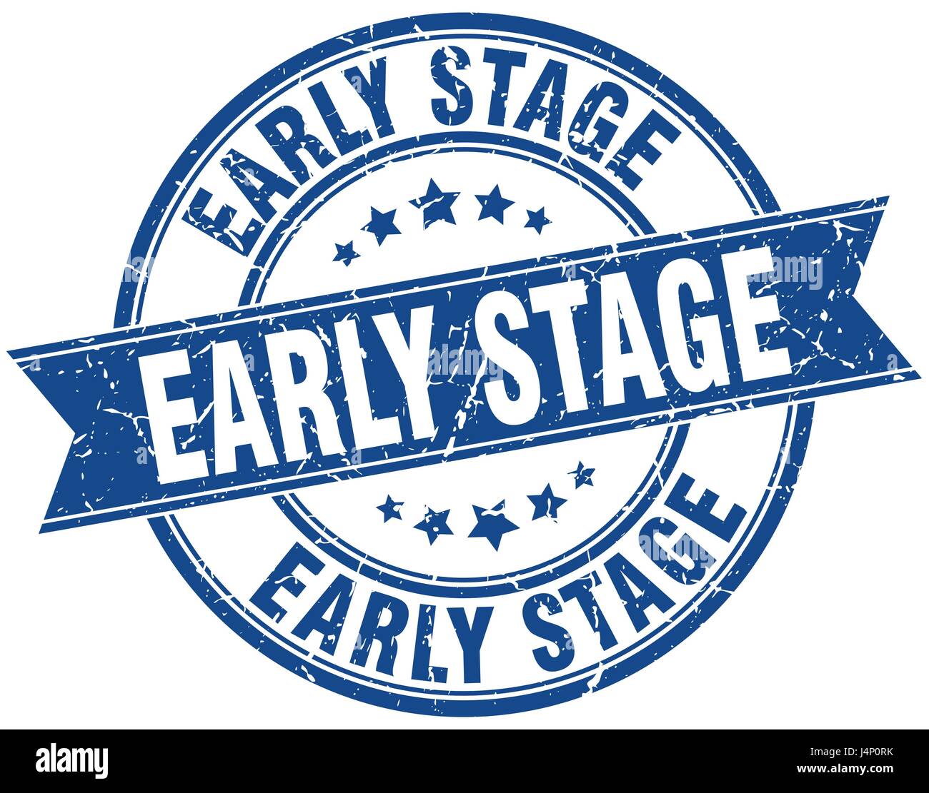 early stage round grunge ribbon stamp Stock Vector Image & Art - Alamy