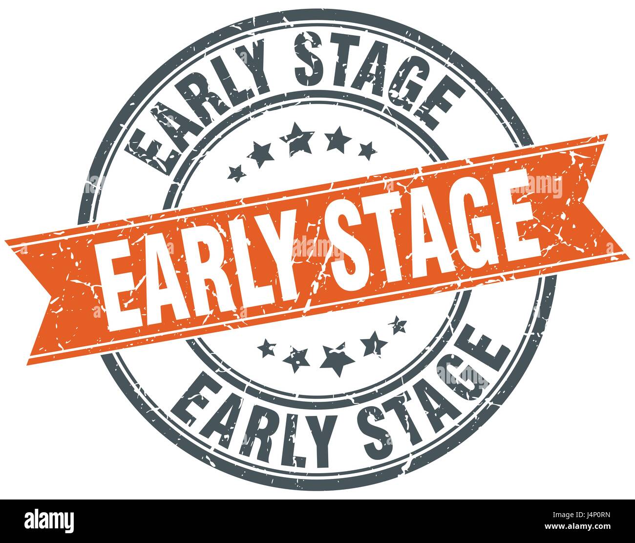 early stage round grunge ribbon stamp Stock Vector Image & Art - Alamy