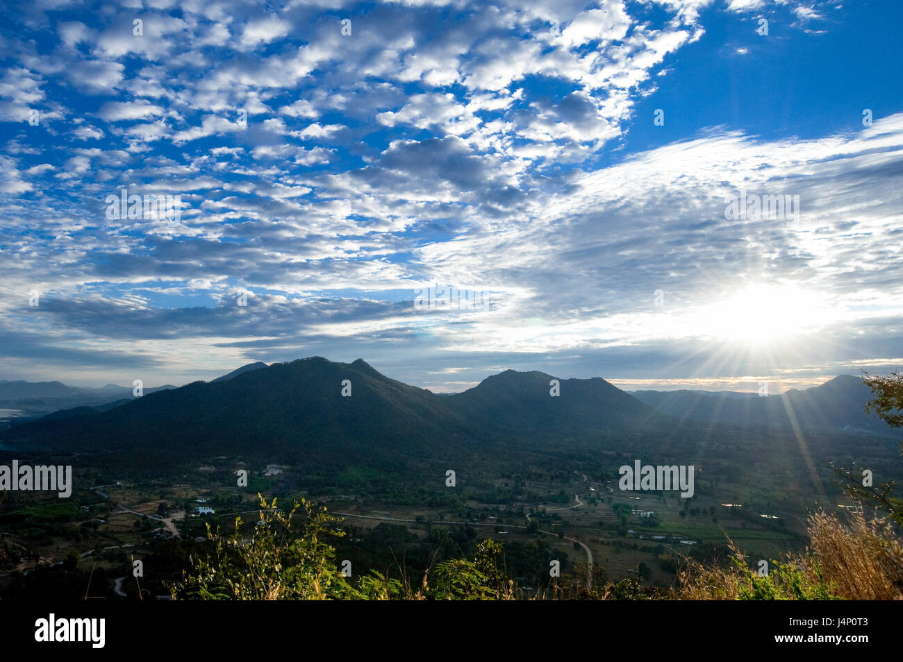 Beautiful mountains landscape and cloud blue sky Stock Photo - Alamy