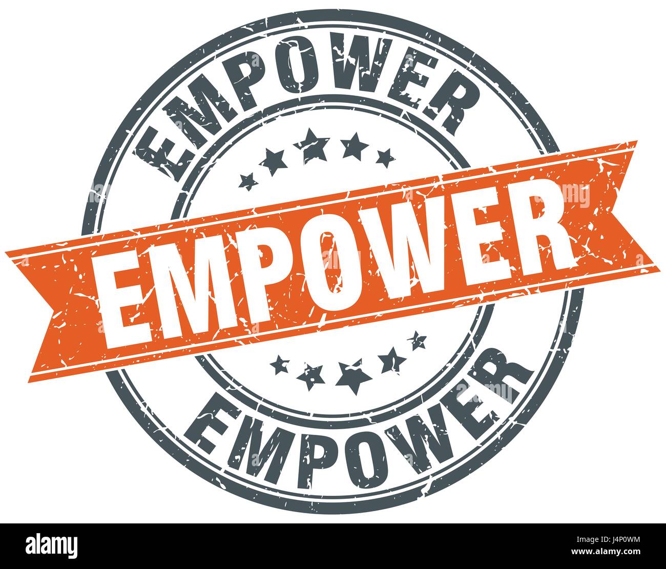 empower round grunge ribbon stamp Stock Vector Image & Art - Alamy