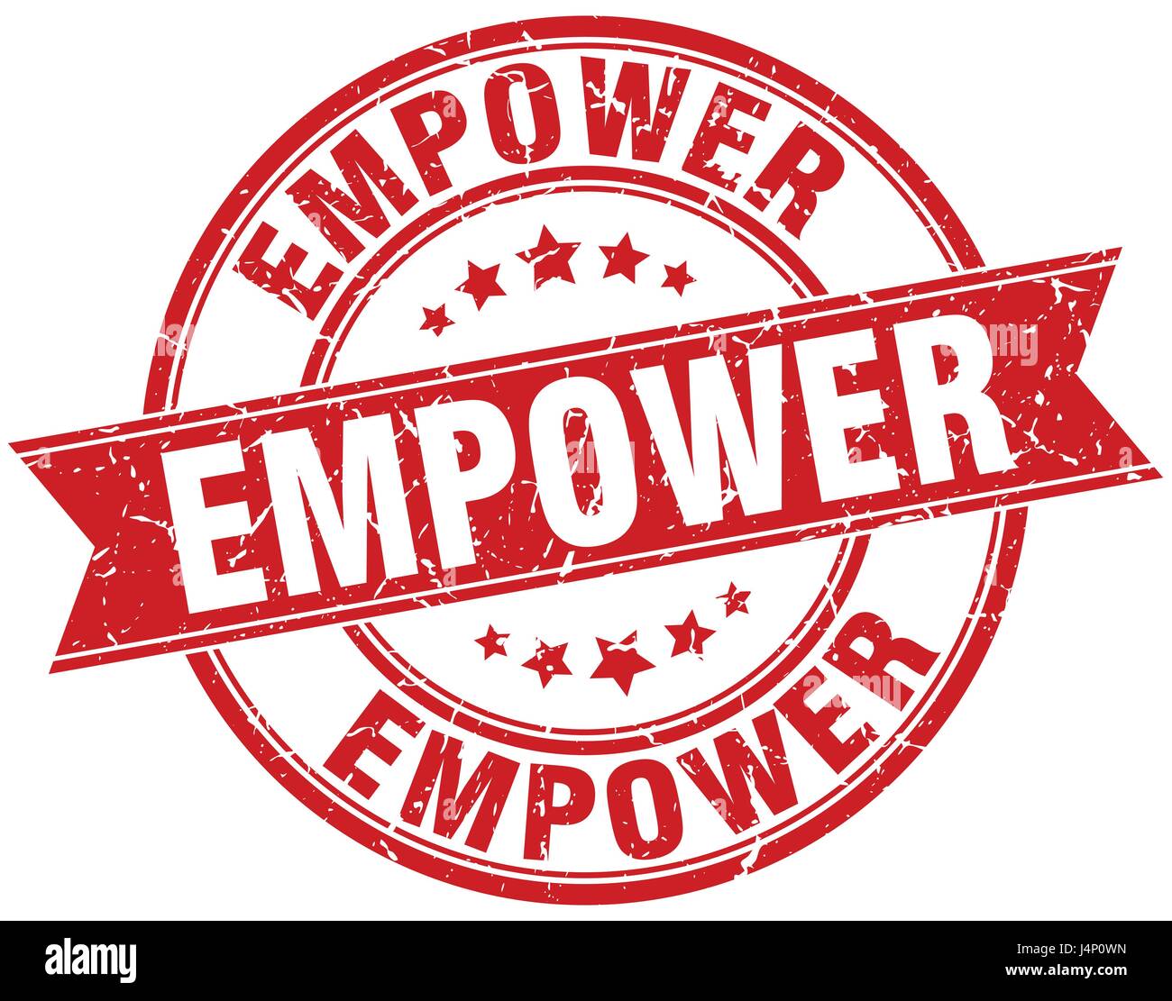 empower round grunge ribbon stamp Stock Vector Image & Art - Alamy