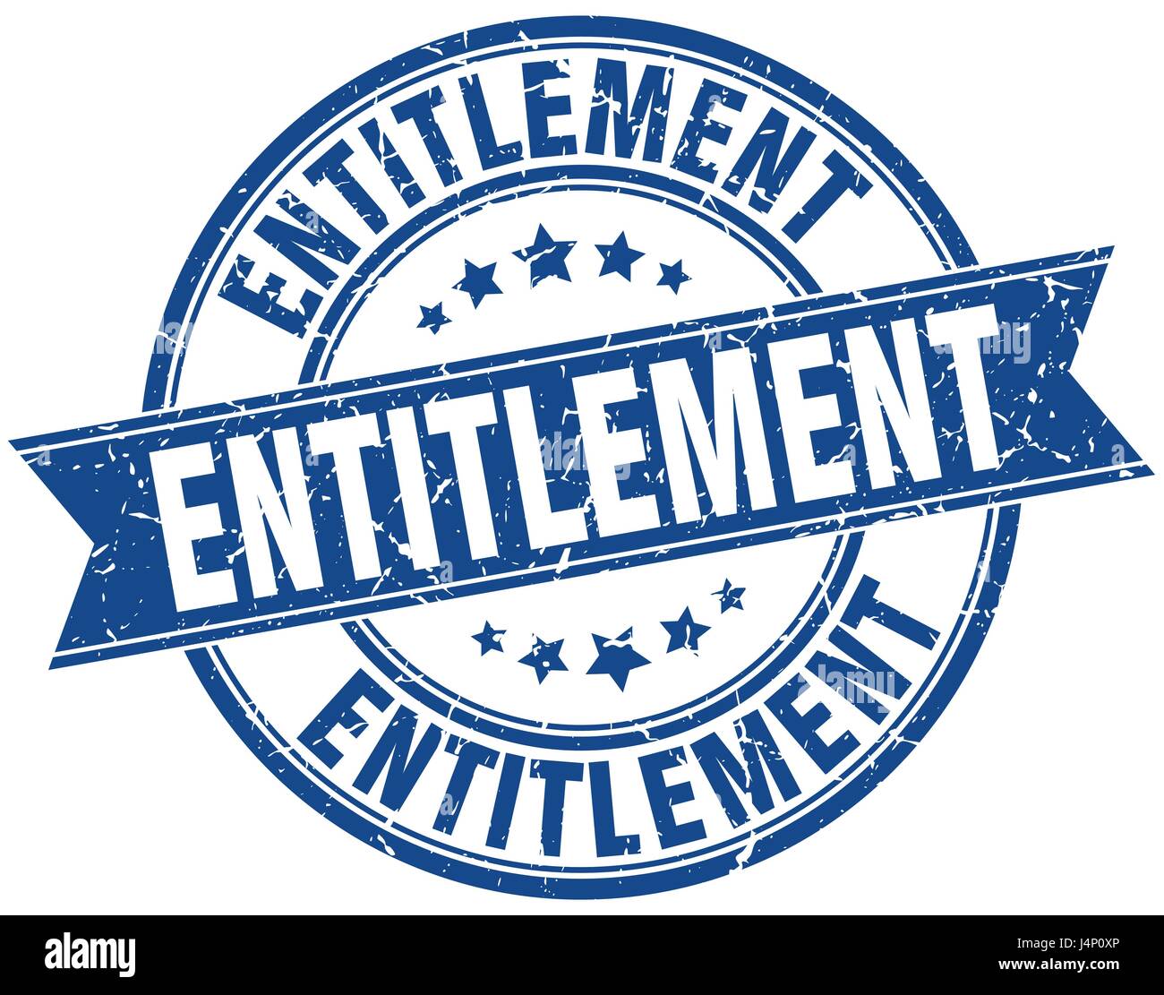 entitlement round grunge ribbon stamp Stock Vector Image & Art - Alamy