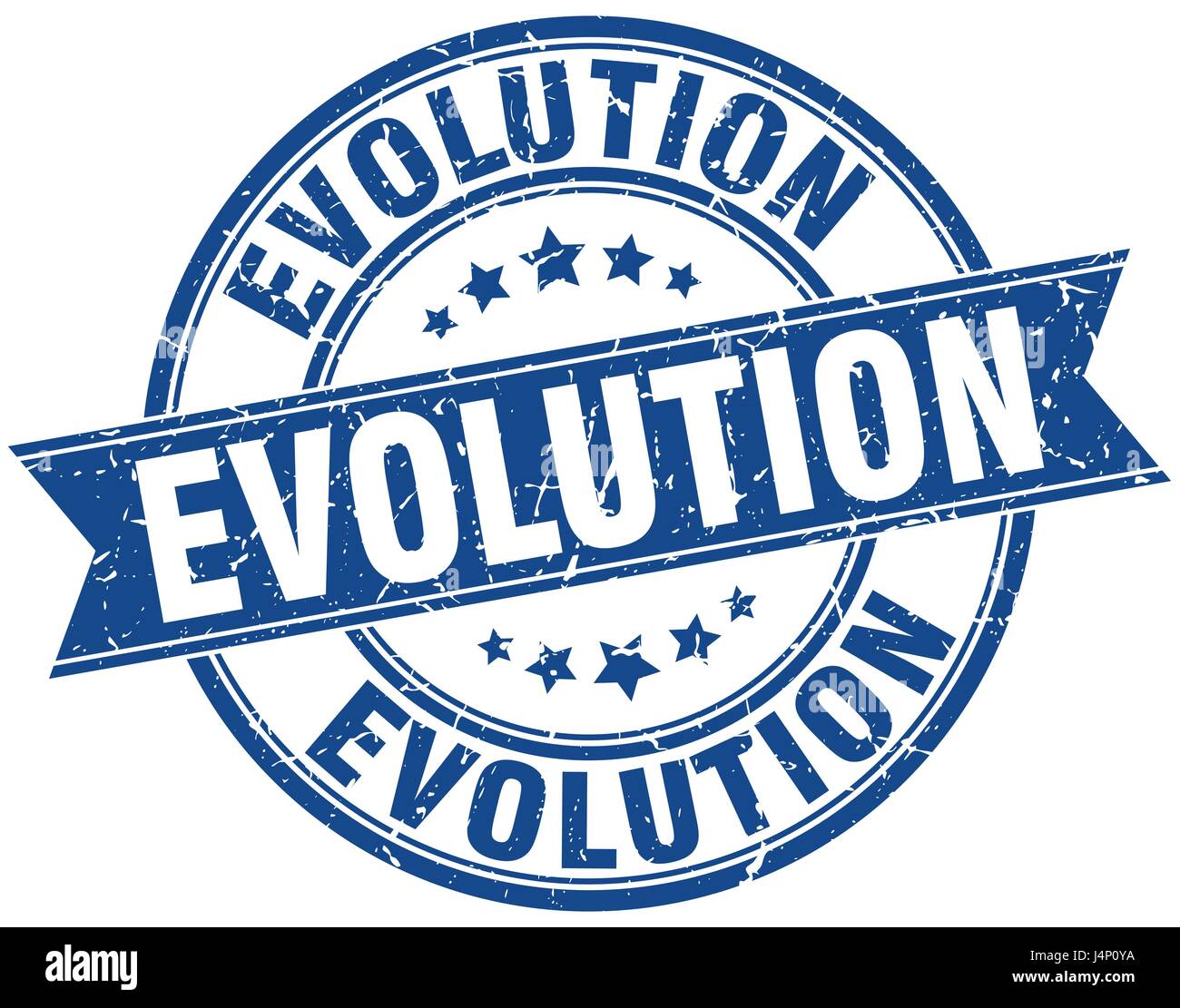 evolution round grunge ribbon stamp Stock Vector Image & Art - Alamy