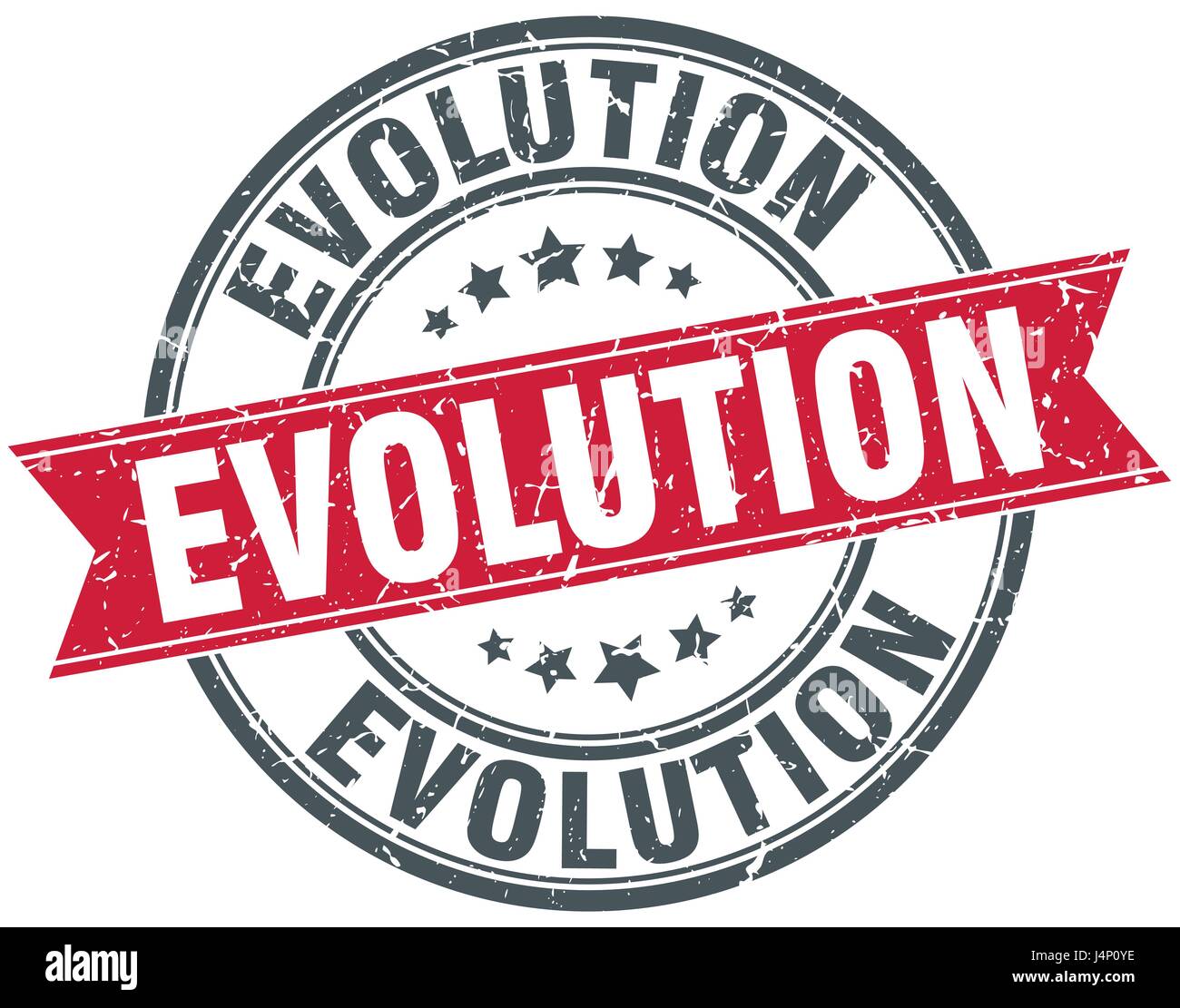 evolution round grunge ribbon stamp Stock Vector Image & Art - Alamy
