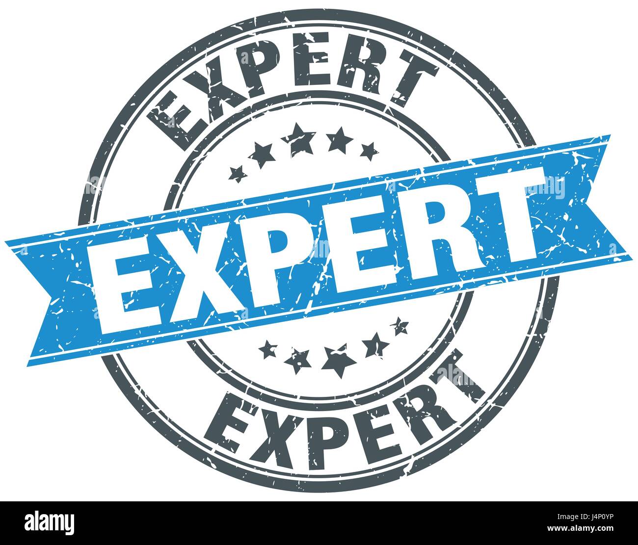 expert round grunge ribbon stamp Stock Vector Image & Art - Alamy