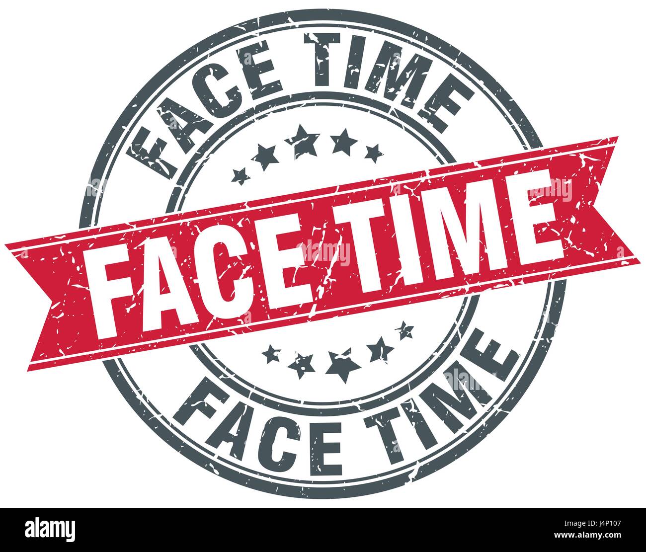 face time round grunge ribbon stamp Stock Vector Image & Art - Alamy
