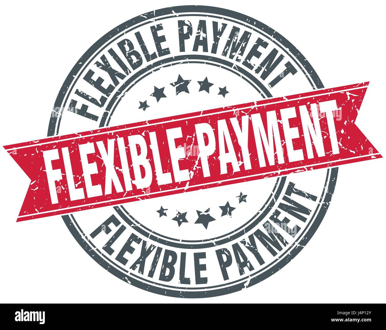 flexible payment round grunge ribbon stamp Stock Vector Image & Art - Alamy