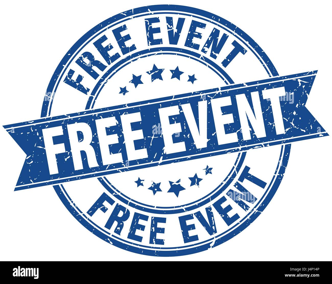 free event round grunge ribbon stamp Stock Vector Image & Art - Alamy