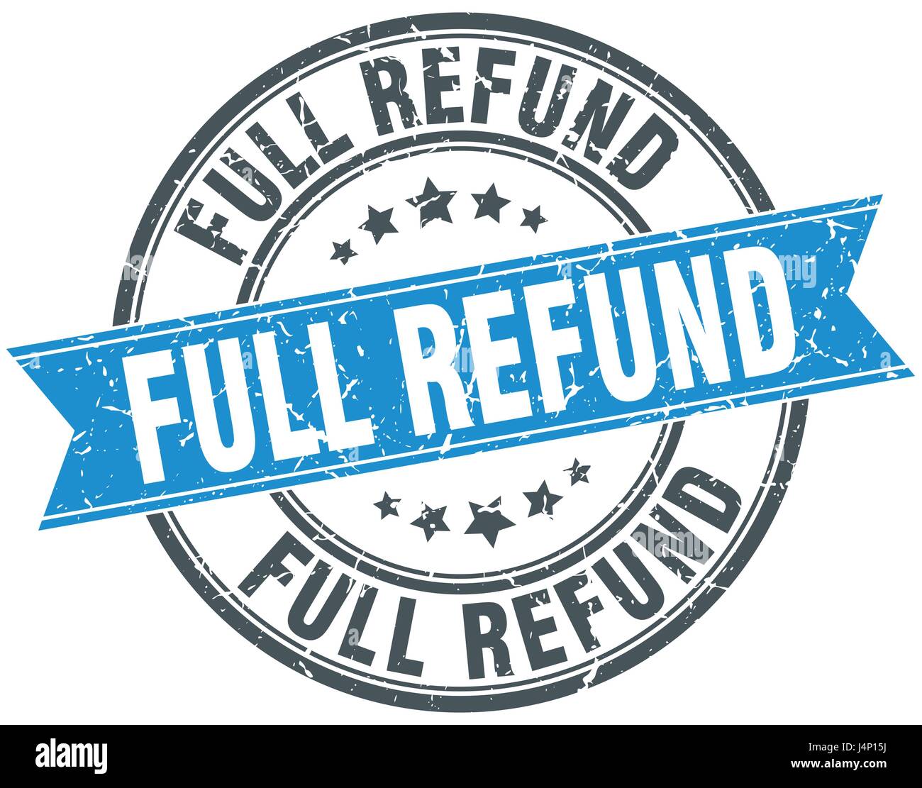 full refund round grunge ribbon stamp Stock Vector Image & Art - Alamy