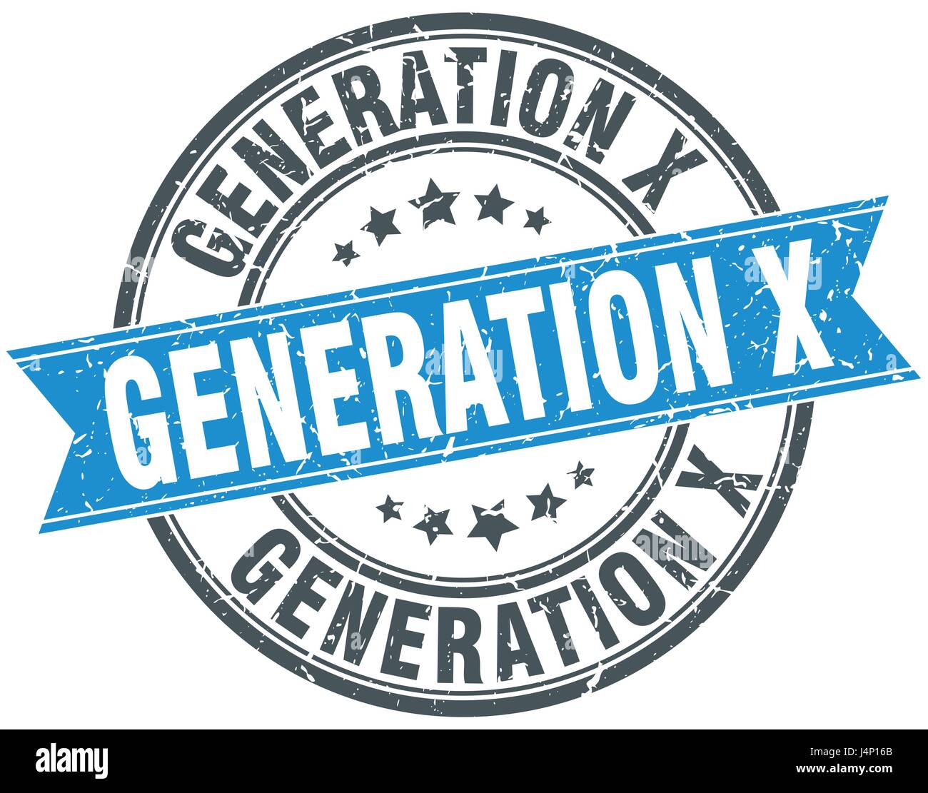 generation x round grunge ribbon stamp Stock Vector Image & Art - Alamy