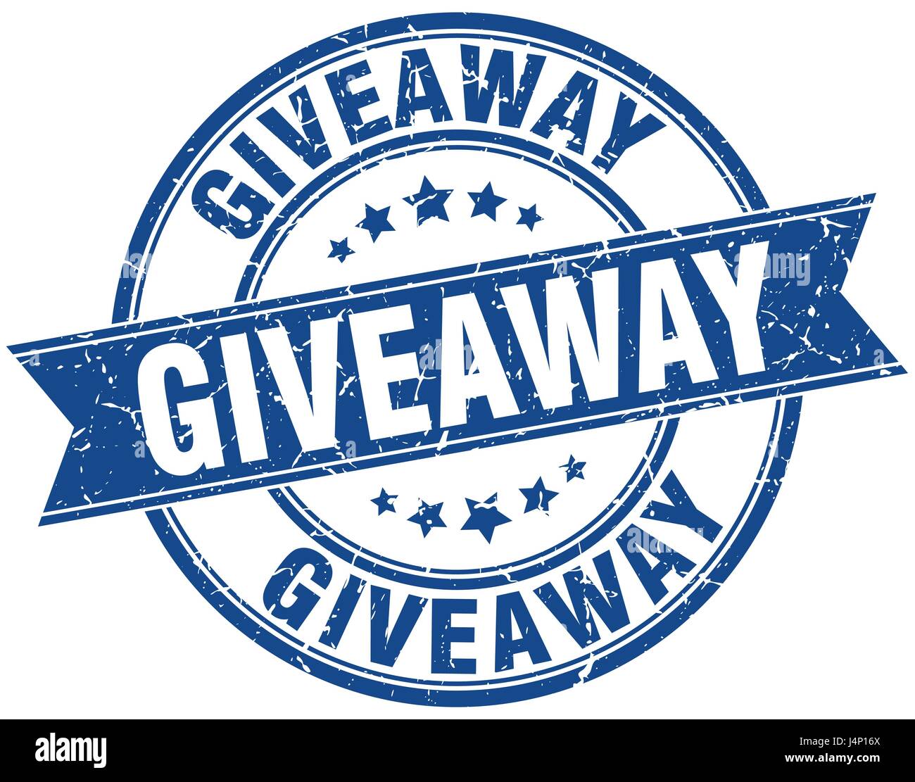 giveaway round grunge ribbon stamp Stock Vector Image & Art - Alamy