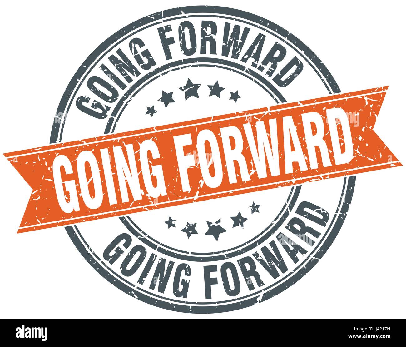 going forward round grunge ribbon stamp Stock Vector Image & Art - Alamy