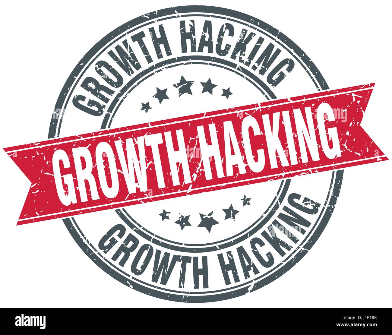 growth hacking round grunge ribbon stamp Stock Vector Image & Art - Alamy