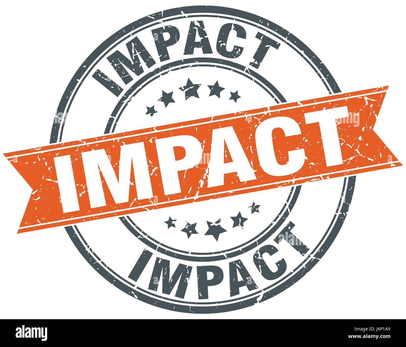 impact round grunge ribbon stamp Stock Vector Image & Art - Alamy