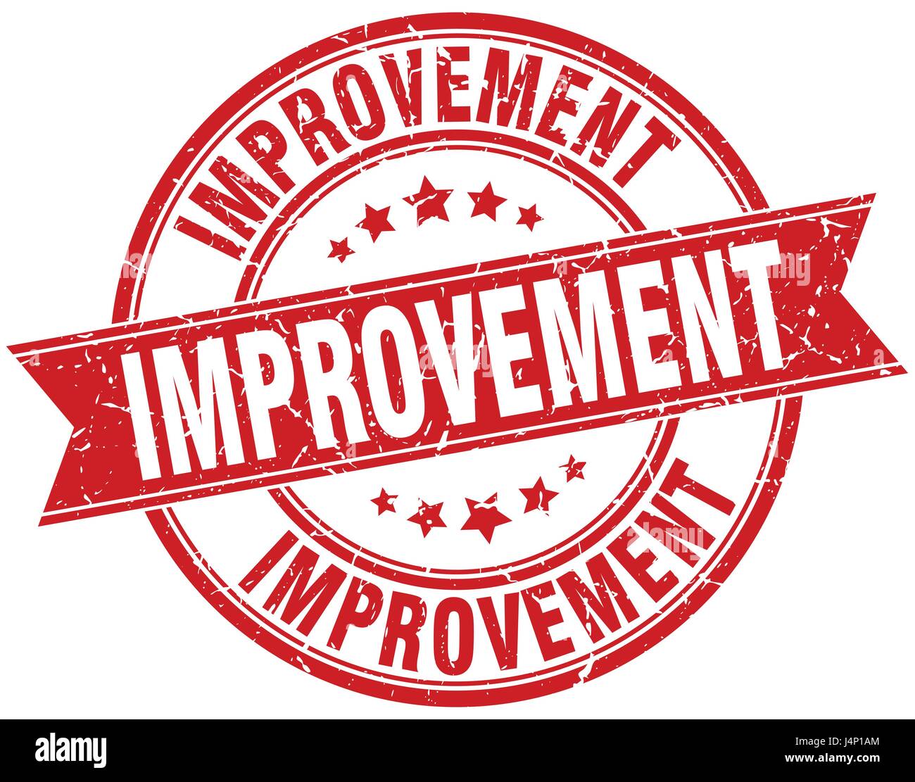 improvement round grunge ribbon stamp Stock Vector Image & Art - Alamy
