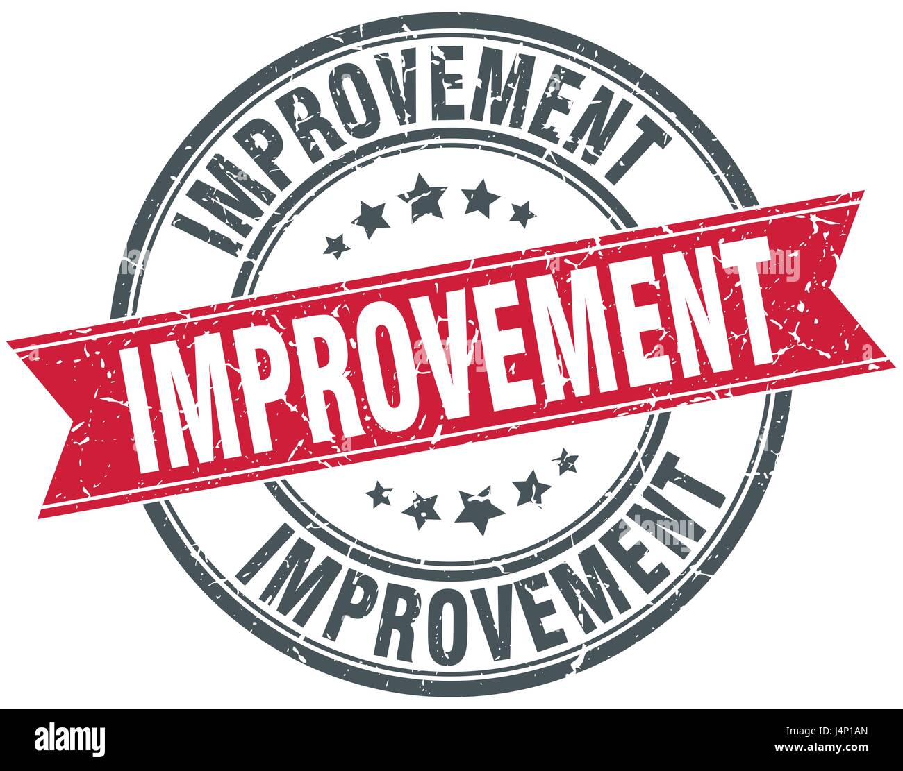 improvement round grunge ribbon stamp Stock Vector Image & Art - Alamy