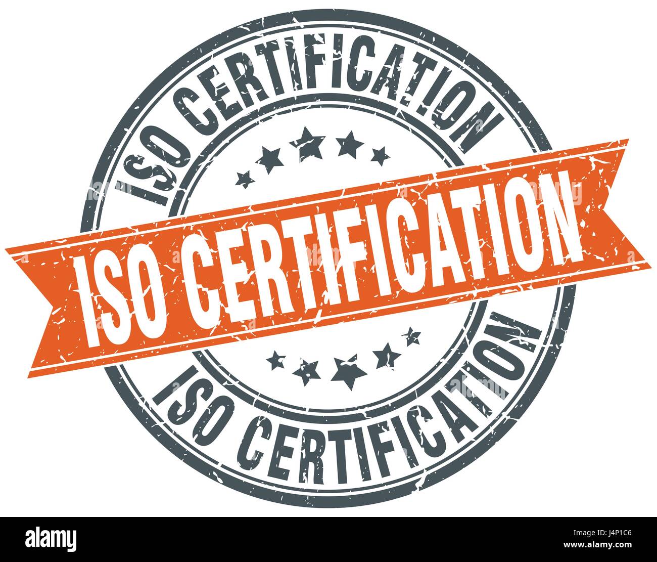 iso certification round grunge ribbon stamp Stock Vector Image & Art ...