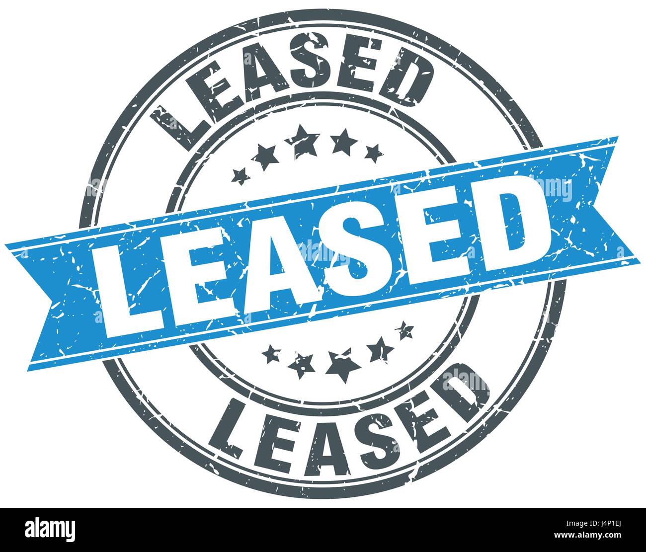 leased round grunge ribbon stamp Stock Vector Image & Art - Alamy