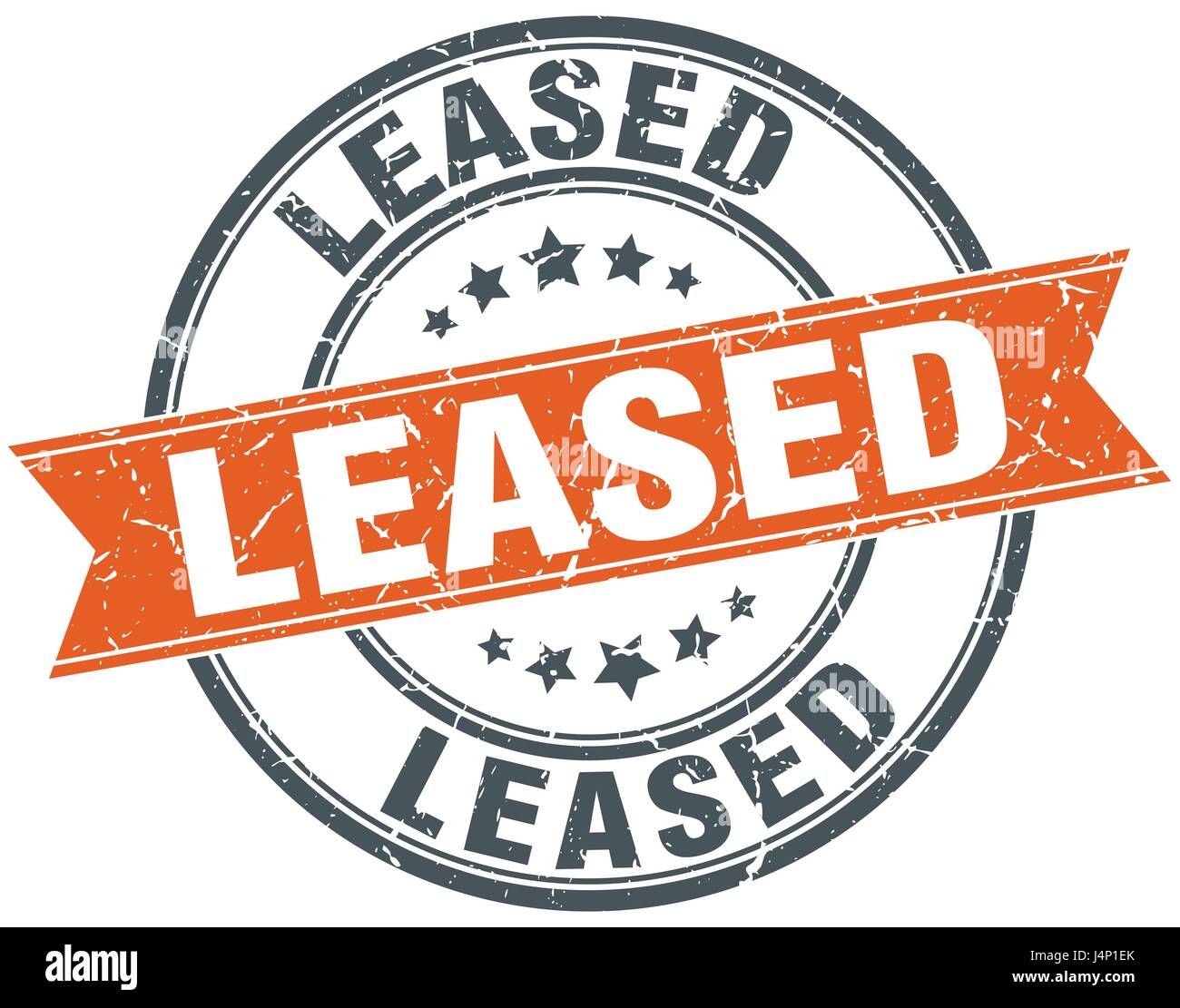 leased round grunge ribbon stamp Stock Vector Image & Art - Alamy