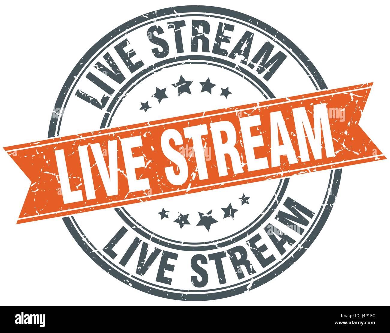 Live stream ribbon label hi-res stock photography and images - Alamy